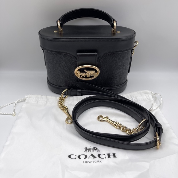 Coach | Bags | Coach Georgie Gem Crossbody Bag Handbag Leather Black ...